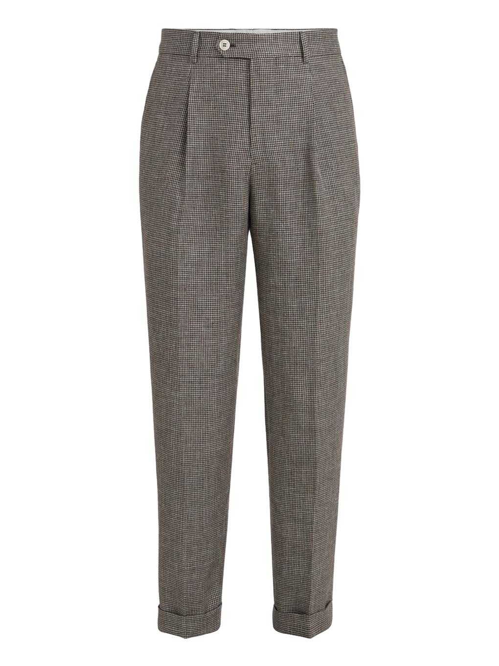 BRUNELLO CUCINELLI Brunello Cucinelli Houndstooth Pleated Trousers